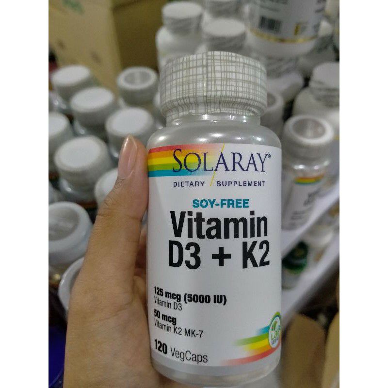Jual Solaray Vitamin D3 K2, Vit D3 5000iu | Shopee Indonesia