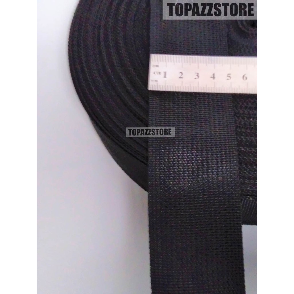 Jual Tali Webbing Bisband Tas 5cm Warna Hitam I Roll 50 Meter Murah ...