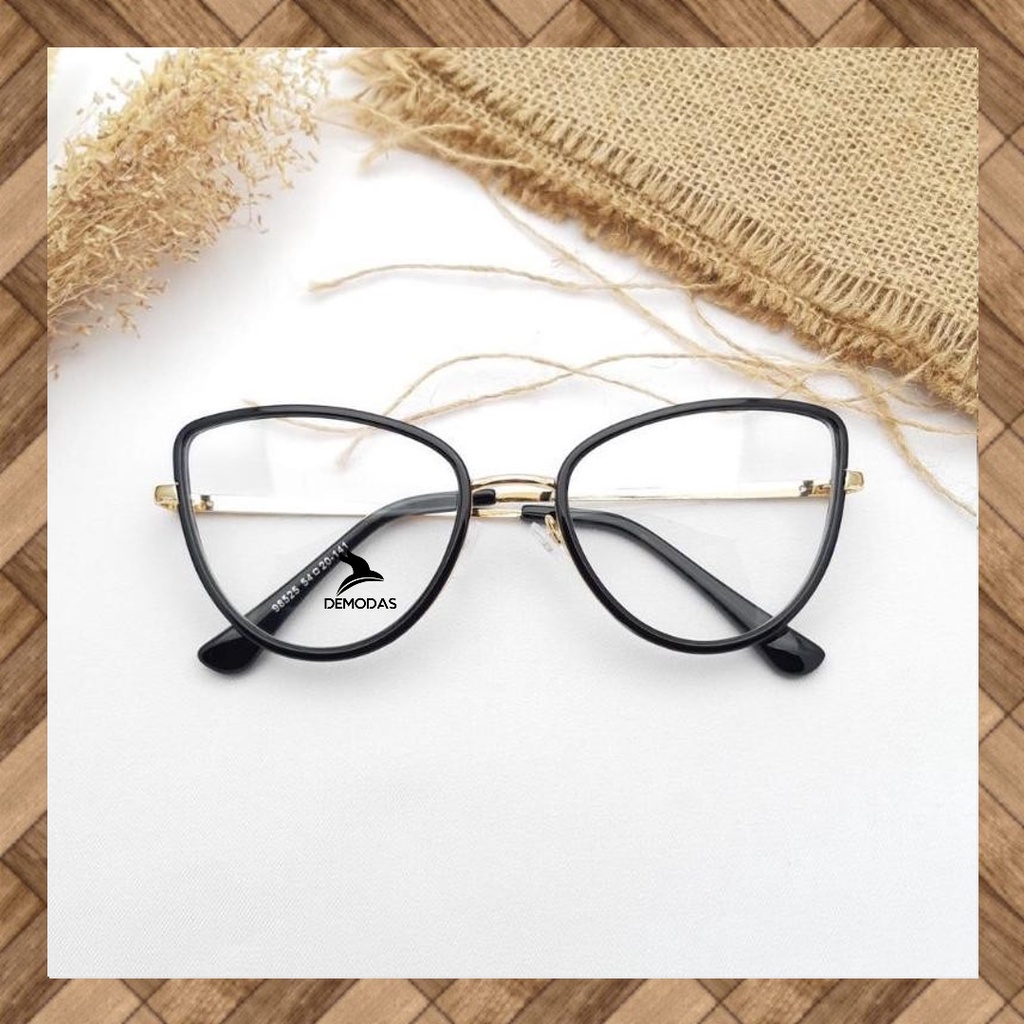 Jual Kacamata Cat Eye Fashion Wanita Lensa Photocromic Minus Normal Silinder Bluecromic Anti ...