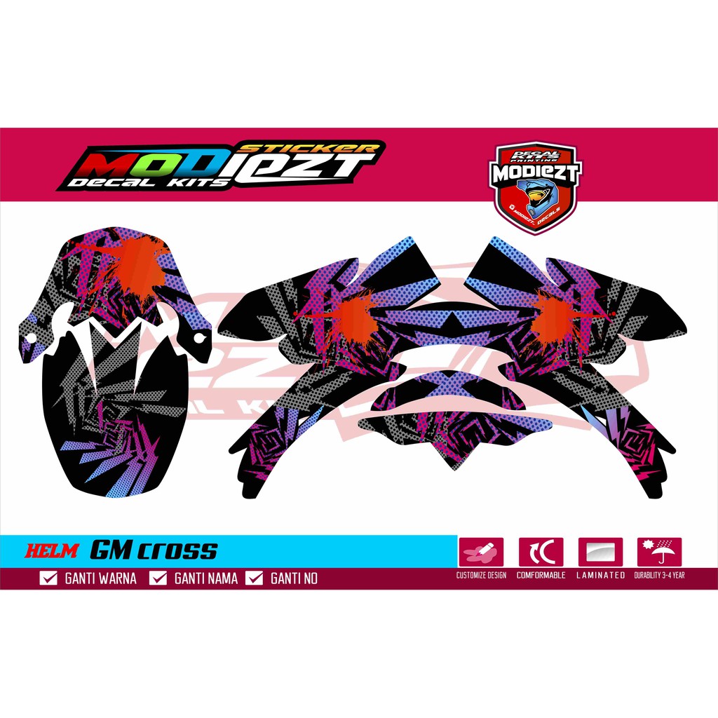 Jual DECAL HELM GM CROSS | Shopee Indonesia