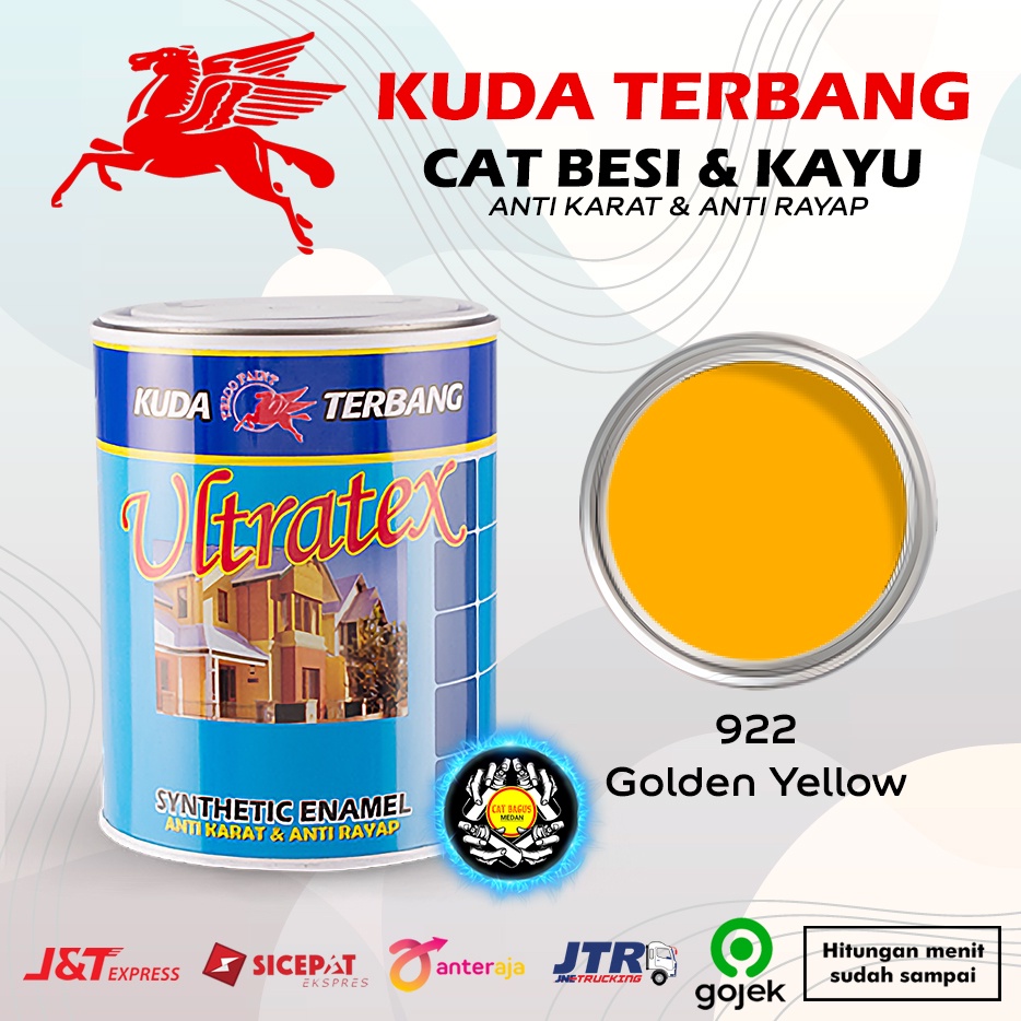 Jual CAT MINYAK CAT KAYU DAN BESI KUDA TERBANG ULTRATEX 1 KG WARNA 922 ...