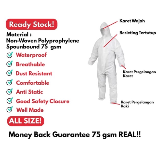 Jual Baju safety apd / hazmat | Shopee Indonesia