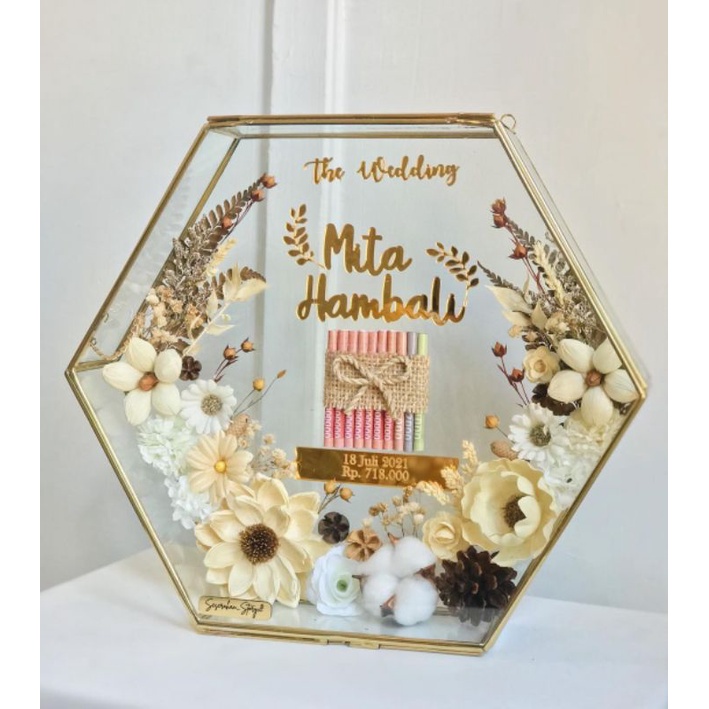 Jual mahar rustic transparan| mahar logam mulia | mahar akrilik | mahar uang | mahar pernikahan ...