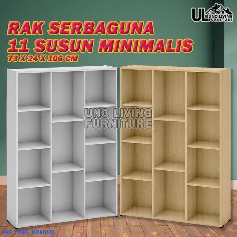 Jual LEMARI RAK BUKU SERBAGUNA 11 RAK KAYU TERBARU MURAH LEMARI BUKU RAK BUKU SERBAGUNA RAK ...