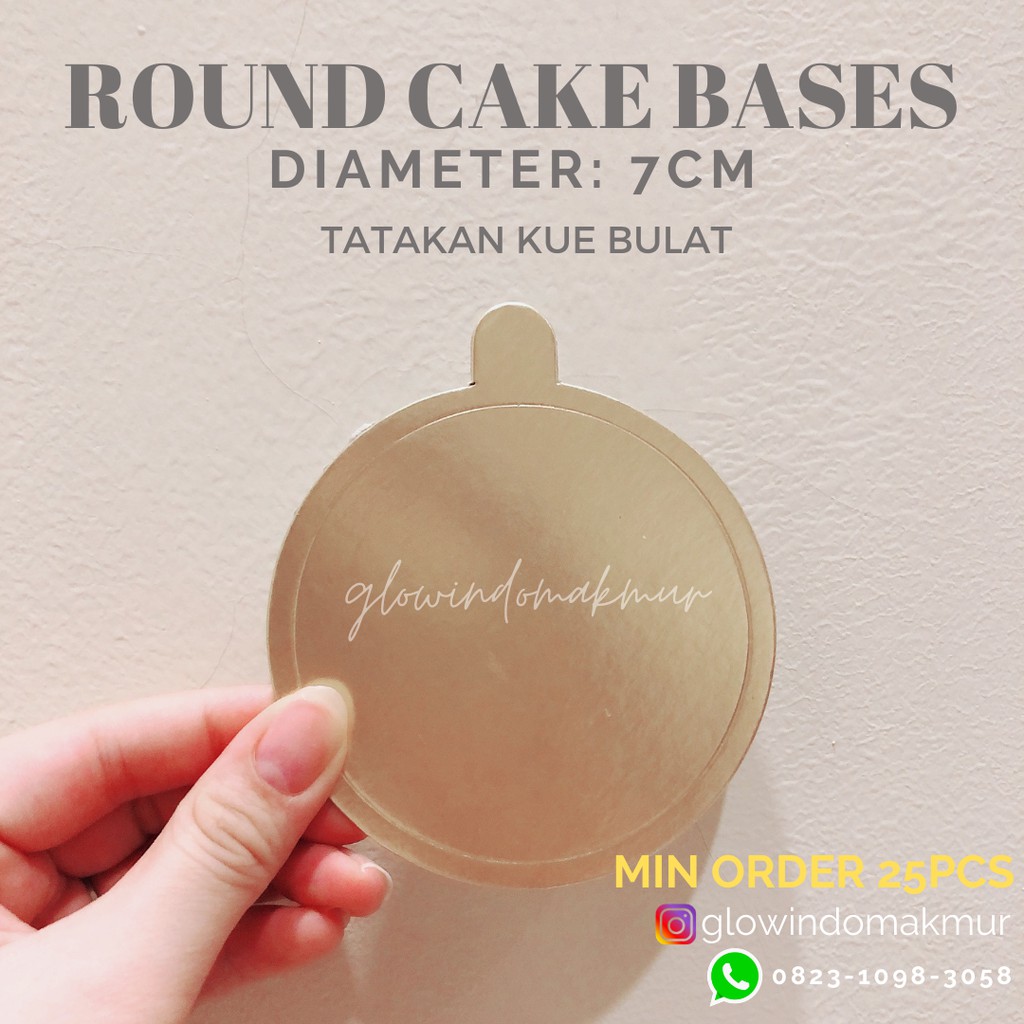 Jual Tatakan Kue Emas Bulat 7cm Tatakan Slice Cake Tatakan Kue Kecil Mini Alas Kue Alas
