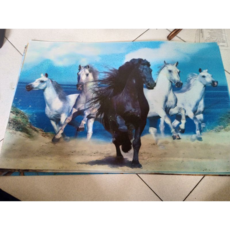 Jual poster 3 dimensi gambar kuda | Shopee Indonesia