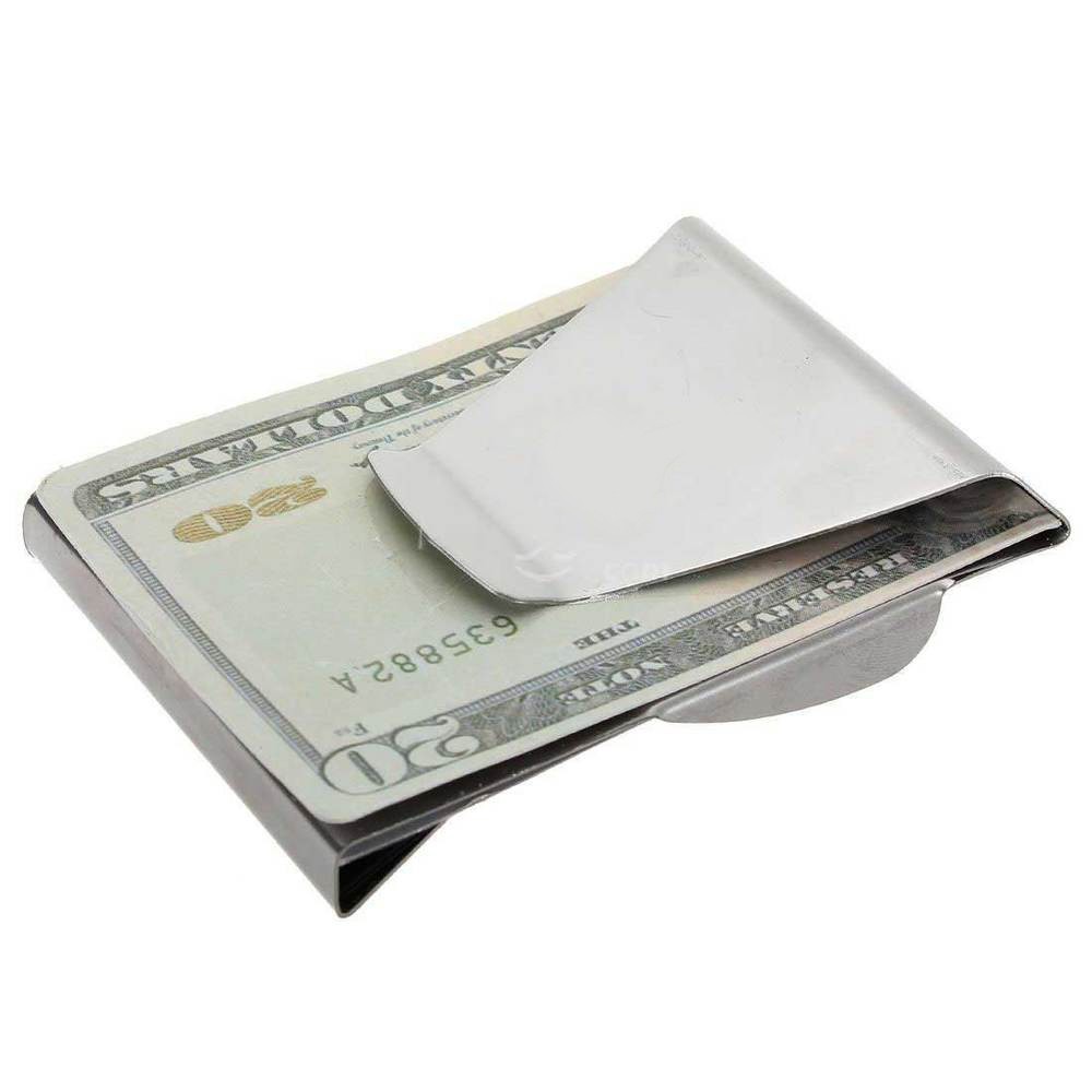Jual Stainless Steel Wallet Money Clip Besi Penjepit Uang Dompet ...