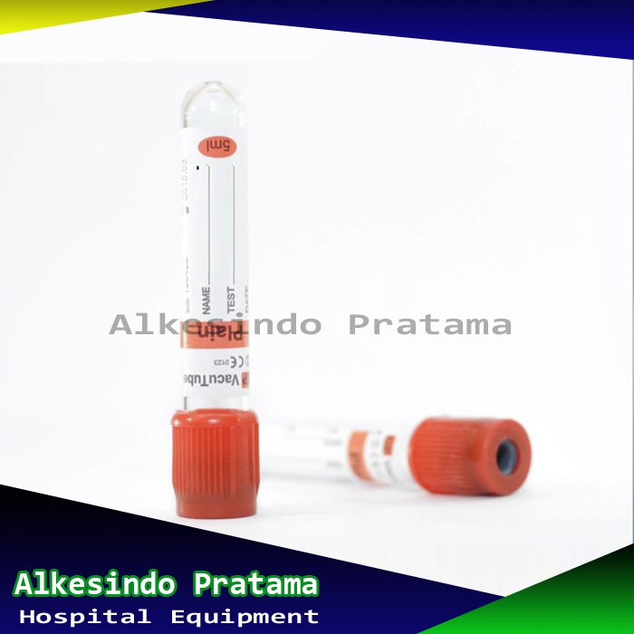 Jual Tabung Vacutainer Plain 5ml Tutup Merah Merk GP | Tab Plain 5 ml ...