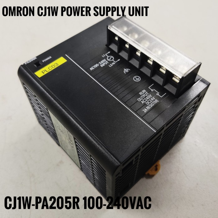 Jual OMRON CJ1W-PA205R PLC Power Supply Unit PA205R 100-240VAC 100VA ...