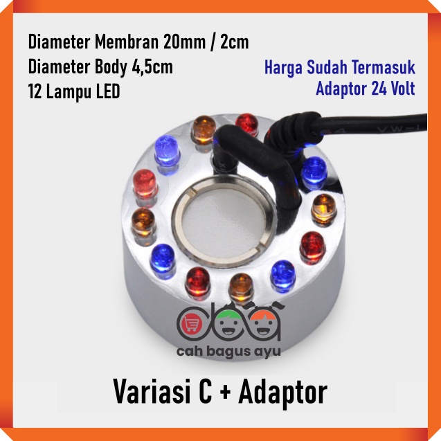 Jual Mist Maker Stenlis + Adaptor 24 Volt Mesin Kabut dengan Adaptor ...