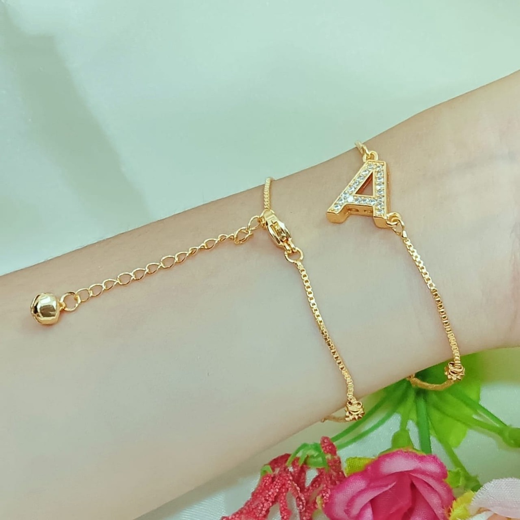 Jual Gelang Huruf Xuping - Gelang Huruf Inisial - Gelang Huruf Anti ...