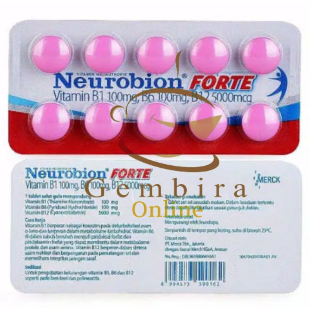 Jual Neurobion Forte Vitamin B1 ,B6, B12 Warna Pink | Shopee Indonesia