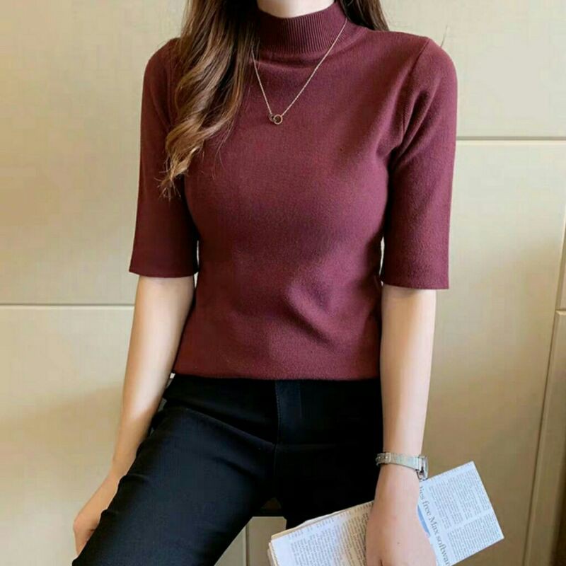 Jual A977Jerica Baju atasan rajut cewek turtle neck import Baju rajut ...