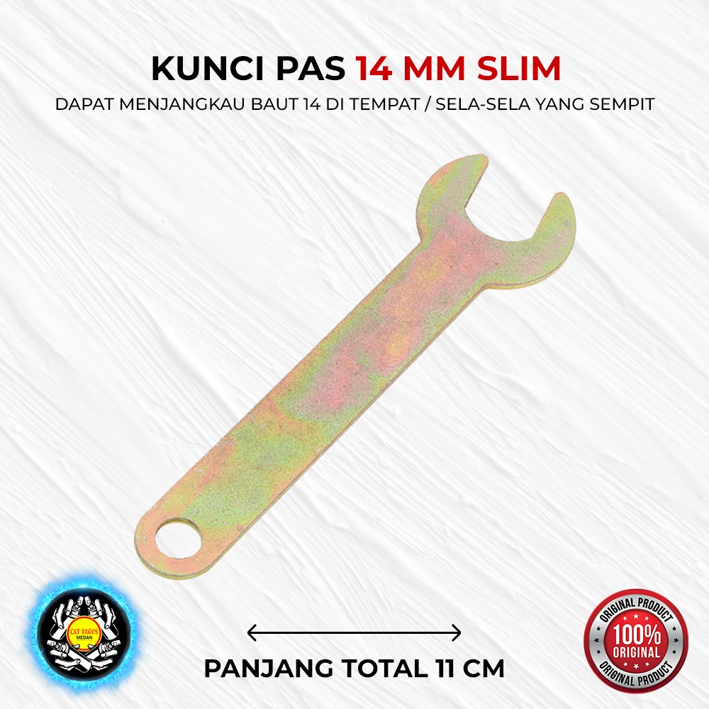 Jual KUNCI PAS 14 MM MODEL SLIM TIPIS UNTUK BAUT KEPALA 14 / 3/8" 3/8 ...