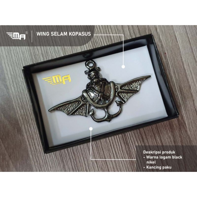 Jual Brivet Wing Selam Kopassus PDH TNI / Militer Brivet Pin Wing ...