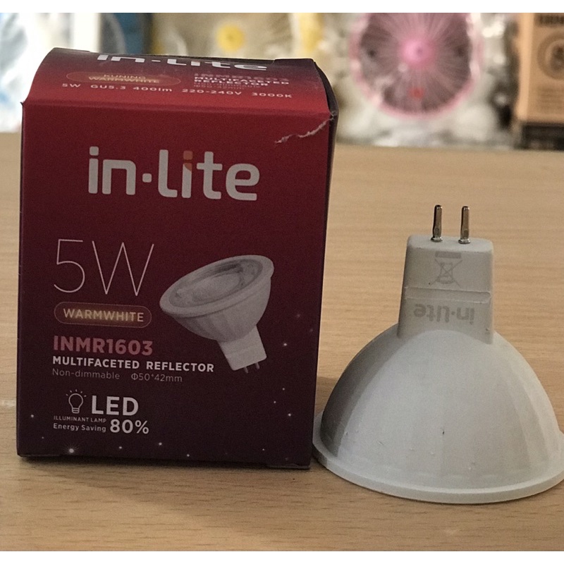 Jual Inlite/ InLite LED 5W Mangkok COB 2 Kaki Tusuk (MR16) INMR1603 ...