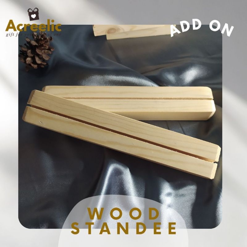 Jual Wood Standee | Akrilik Wood Stand | Tatakan Kayu Akrilik ...