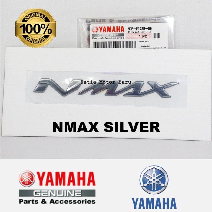 Jual Logo Emblem Motor Yamaha Nmax N Max Silver Asli Parts Original ...