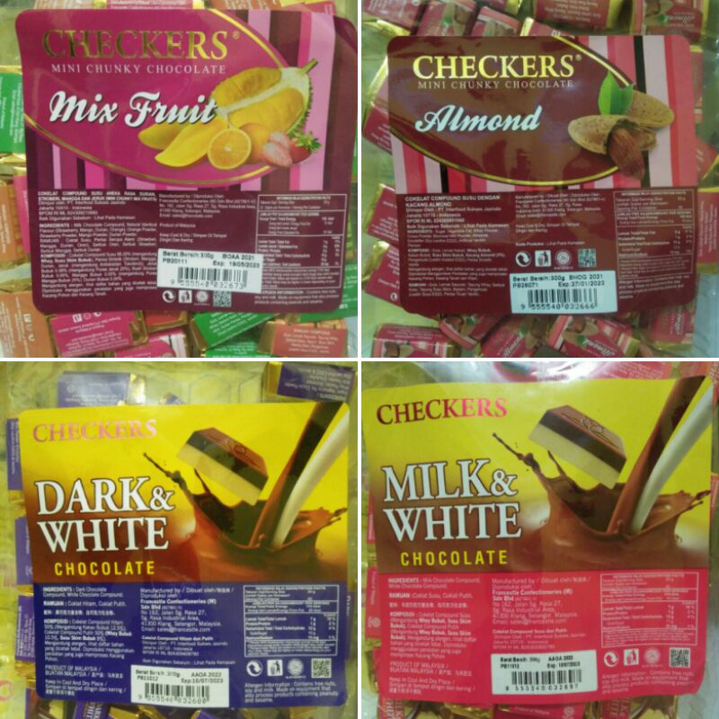 Jual Checkers Coklat Mini Chunky 300 gram | Shopee Indonesia