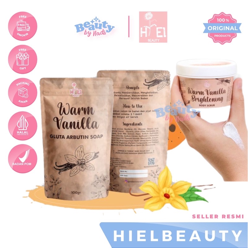 Jual BEAUTYBY.NADS | HIEL SOAP BODY SCRUB WARM VANILLA GLUTA ARBUTIN ...