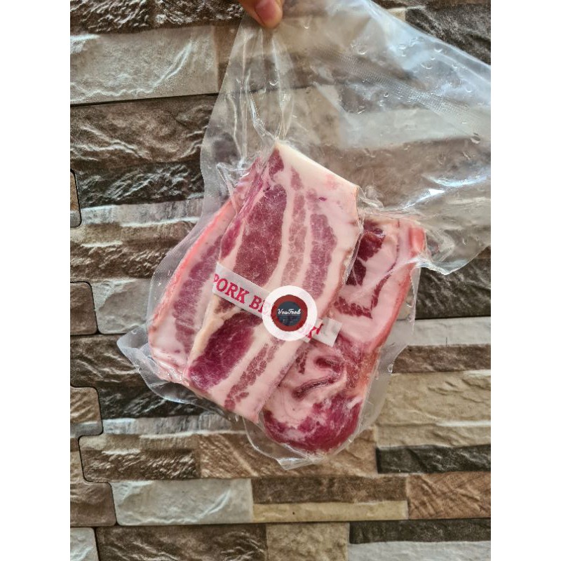 Jual Daging Babi Samcan Slice Dengan Kulit - Pork Belly Skin On Slice ...