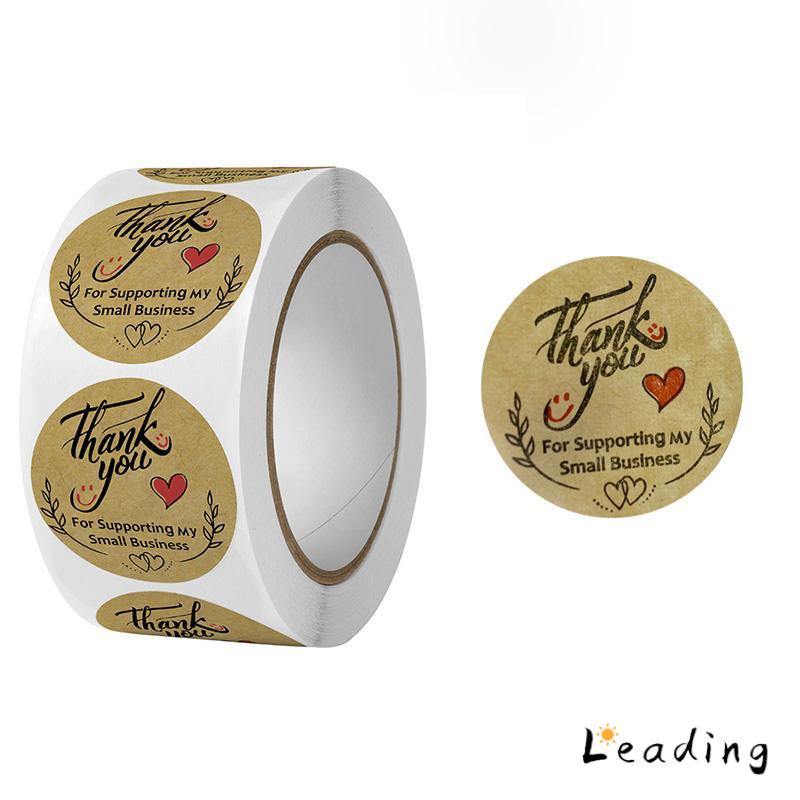 Jual Sticker Bulat Thank You stiker terima kasih label sticker Thank ...