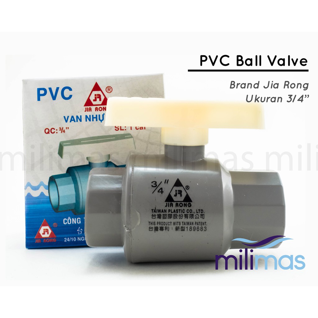 Jual Jia Rong (JR) Stop Kran Ball Valve PVC Uk. 3/4" | Shopee Indonesia