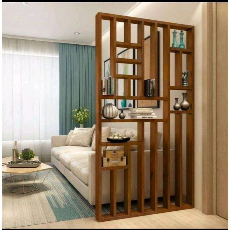 Jual PARTISI PENYEKAT RUANGAN MINIMALIS KAYU JATI JEPARA | Shopee Indonesia