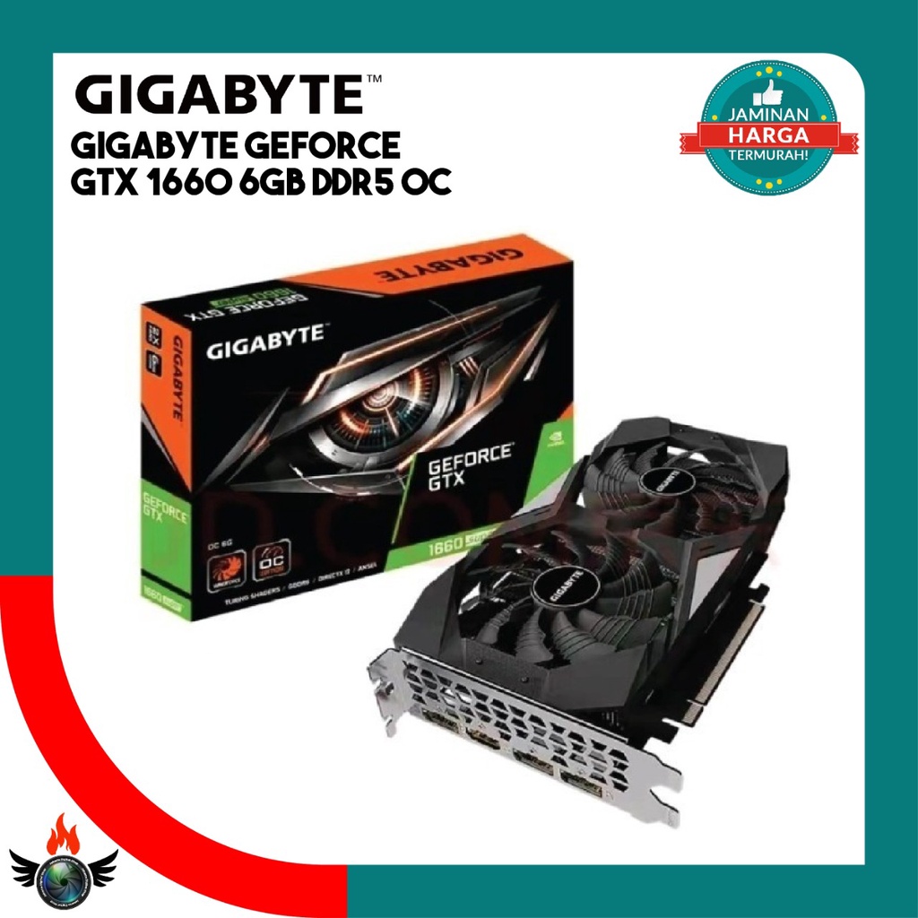Jual Gigabyte GeForce GTX 1660 6GB DDR5 OC - GV-N1660OC-6GD | Shopee Indonesia