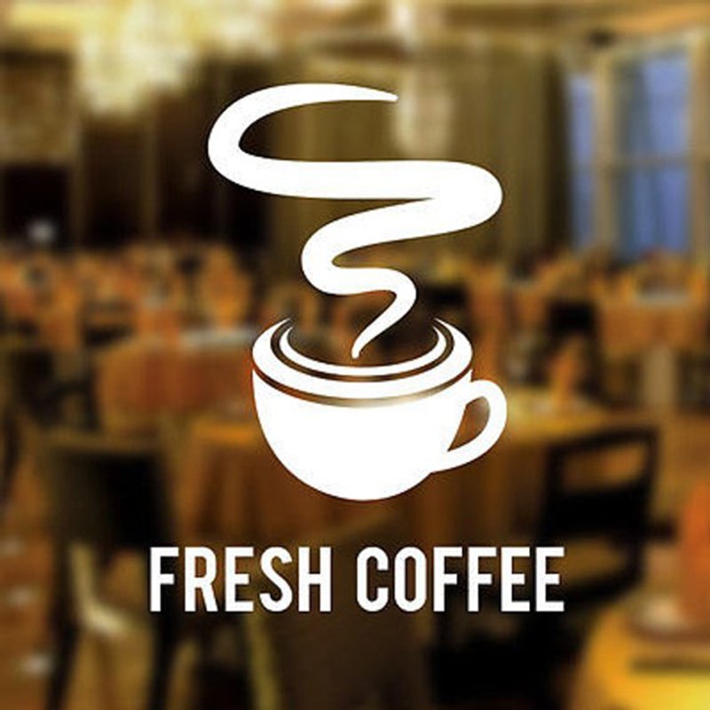 Jual Stiker Dinding Kopi Dekorasi Kafe Fresh Coffee Wall Sticker Coffee ...