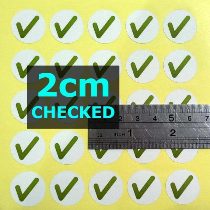 Jual Sl Qc Centang 2Cm Checked Sticker Label Stiker Belimas89 Ayo Order ...
