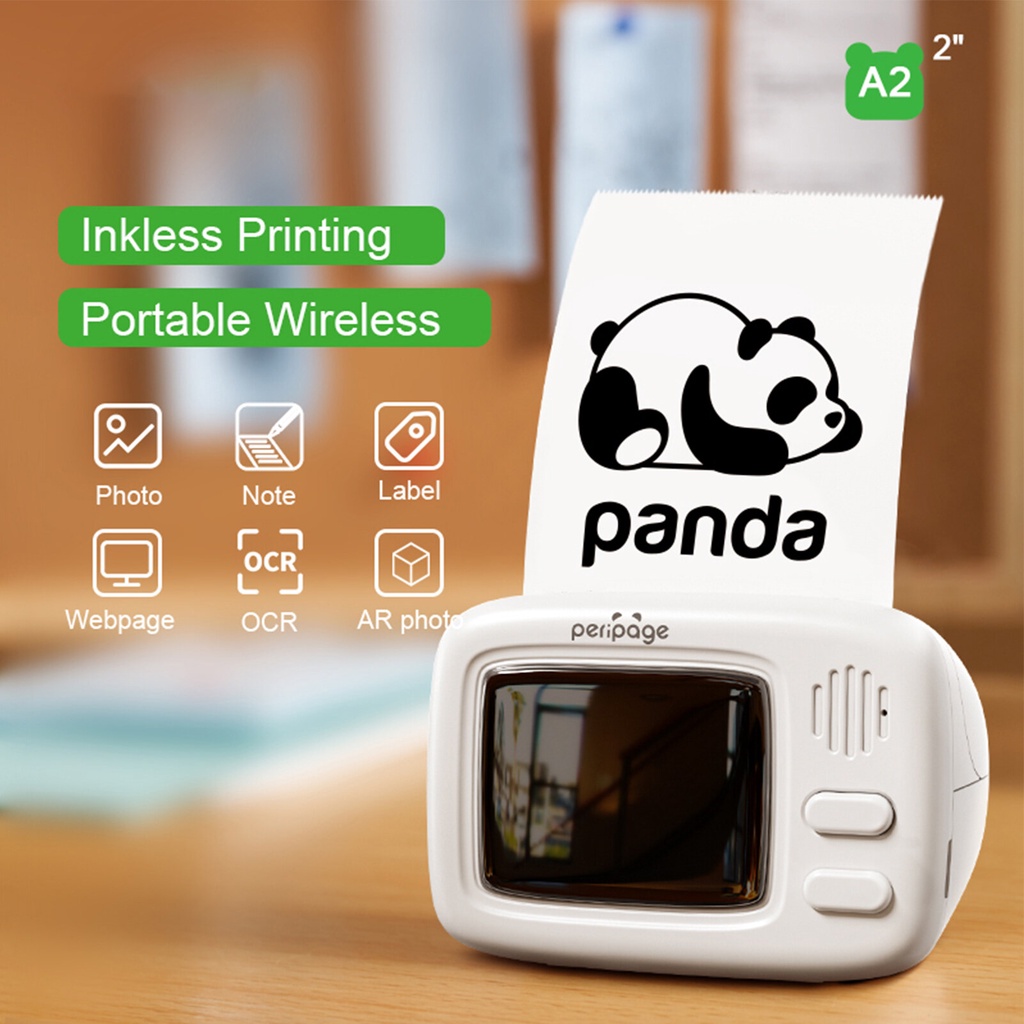 Jual PERIPAGE Printer A2 203 Dpi Mini Printer Resi Thermal Bluetooth ...