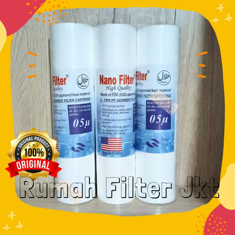 Jual Cartridge Nano Filter Air 0.5 Micron/Saringan Air/Water Air FIlter ...