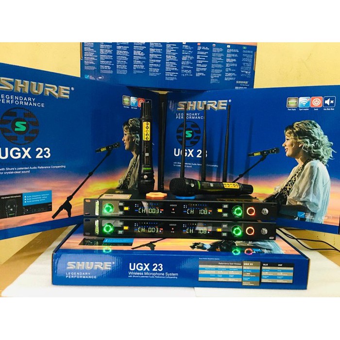 Jual Mic wireless Shure UGX23 professional UGX 23 2 unit mic pegang ...