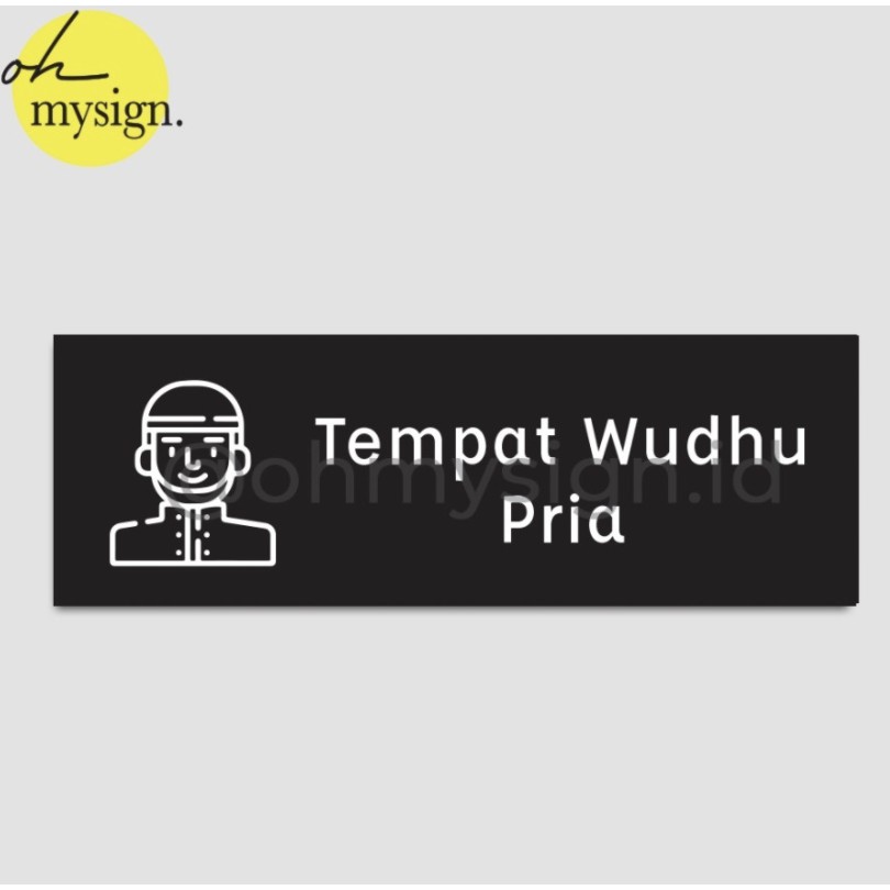 Jual SIGN BOARD TEMPAT WUDHU PRIA | SIGN WUDHU PRIA | SIGNAGE WUDHU ...