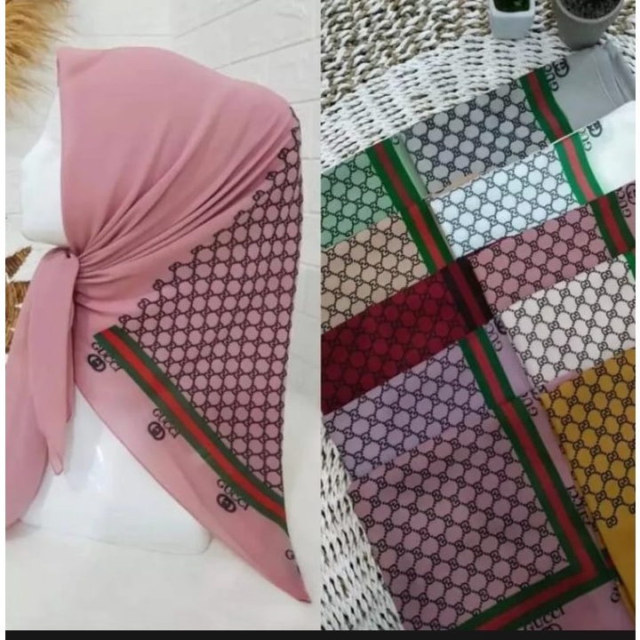 Jual NEW Hijab Segi Empat Bella Square Printing motif Terbaru warna ...