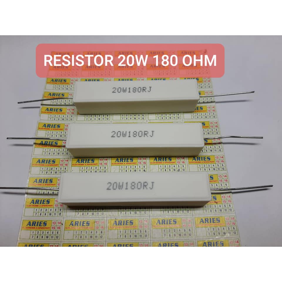 Jual RESISTOR 20W 180 OHM PENGGANTI 20W 200 OHM PUTIH BAGUS | Shopee ...