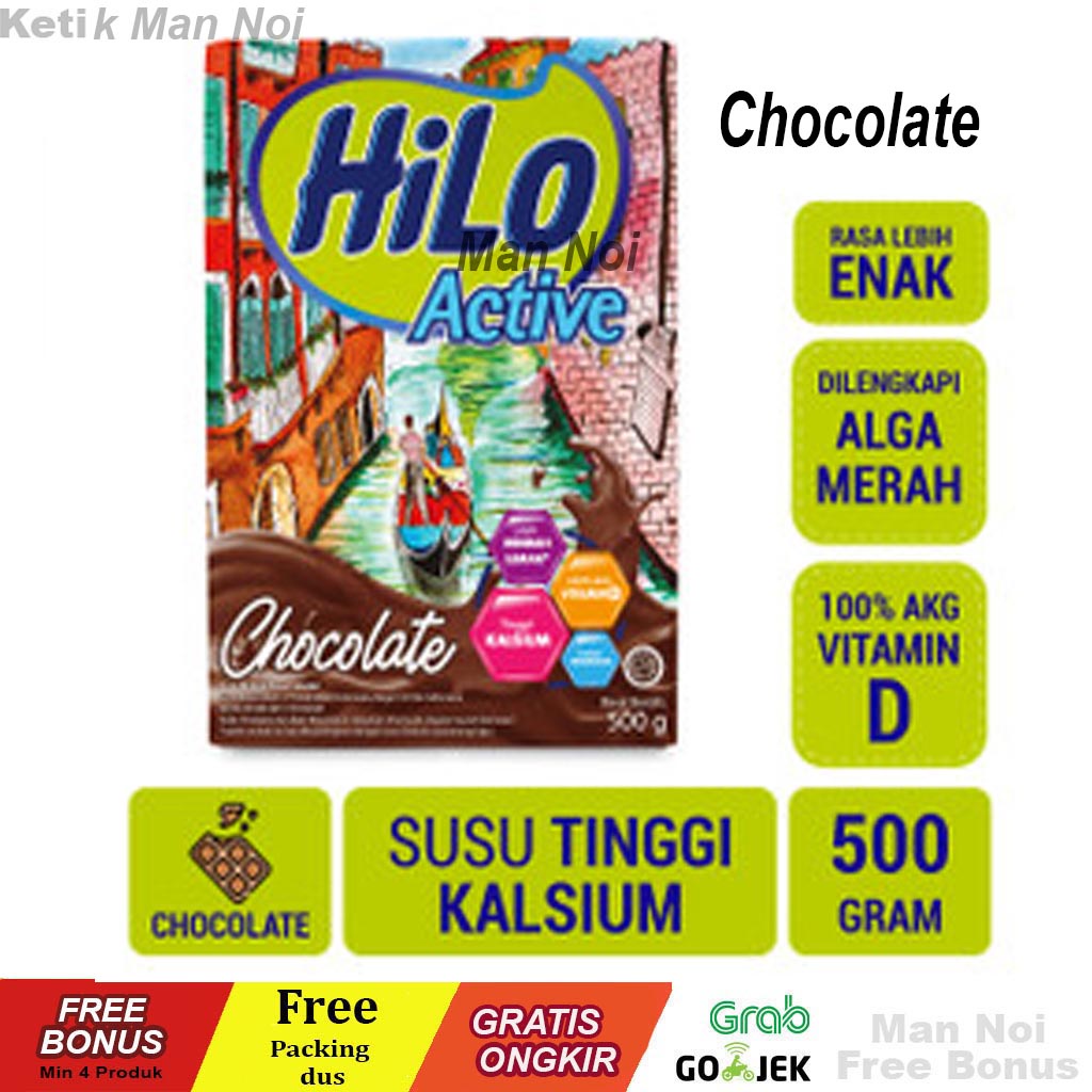 Jual HiLo Active Chocolate 250gr - Susu Tinggi Kalsium | Shopee Indonesia