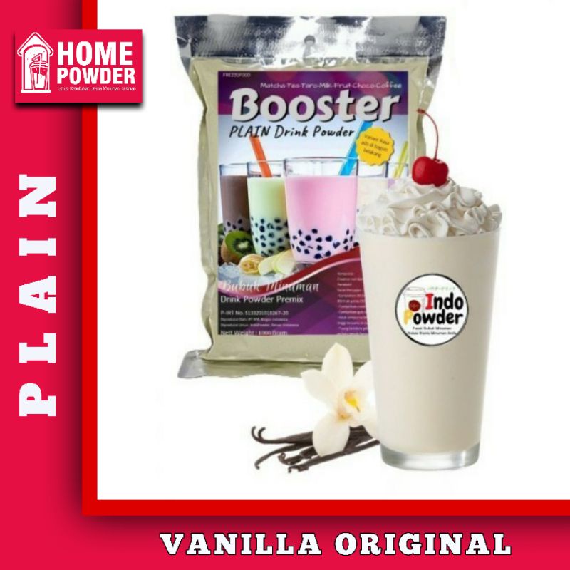 Jual Bubuk Minuman Booster Plain Drink Powder Vanilla Original 1Kg ...