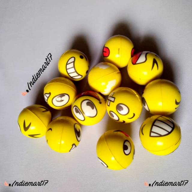 Jual Bola Squishy Emoji Kuning Wajah Lucu Anti Stress Ball Hand Play ...