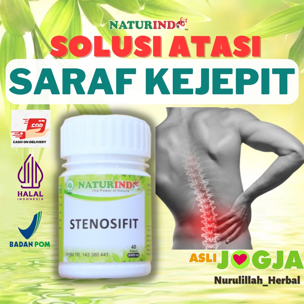 Jual Obat Saraf Kejepit Herbal Saraf Kejepit Ampuh Alami Aman BPOM Stenosifit Naturindo | Shopee ...