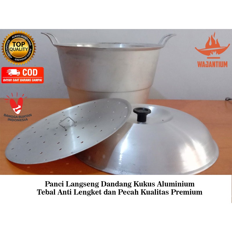 Jual Panci Langseng Dandang Kukus Aluminium No 12 - 18 Tebal Anti ...