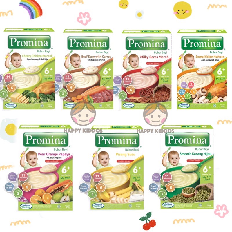 Jual PROMO Promina Bubur Bayi 6+ 120 gr (7 VARIAN RASA) / MPASI BAYI ...
