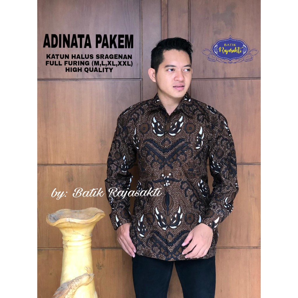 Jual Adinata Pakem Kemeja Batik Pria Lengan Panjang Hem Seragam Batik Ekslusif Modern by Batik ...