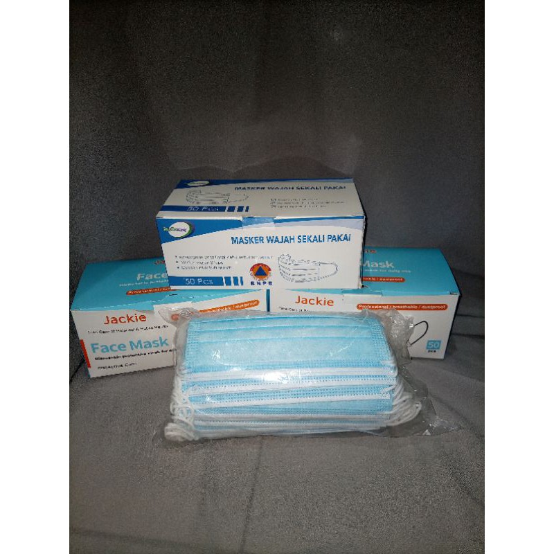 Jual masker 3 ply isi 50 pcs | Shopee Indonesia