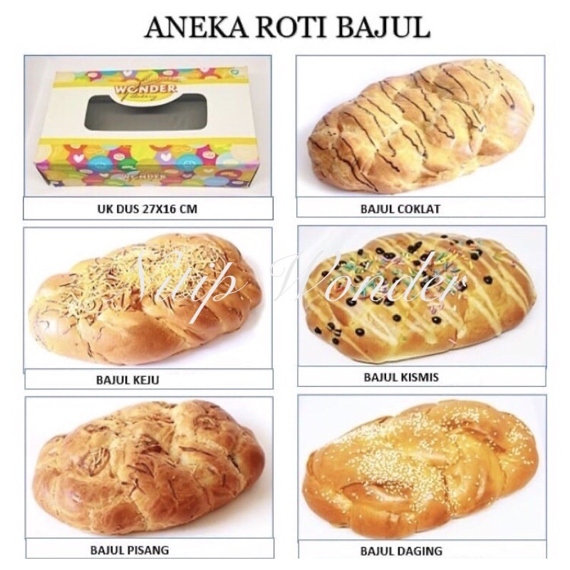 Jual [BEST SELLER FREE KARDUS+BUBBLE WRAP] Roti Bajul Wonder Bakery ...