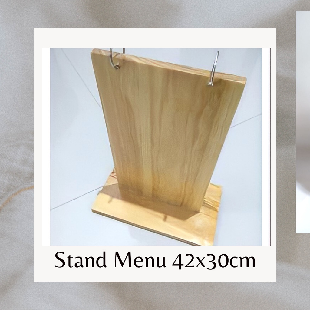 Jual Stan Menu Kayu A3 Menu Standing 42 x 30 cm | Shopee Indonesia