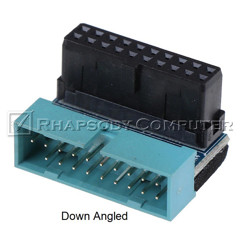 Jual USB 3.0 20pin Male to Female UP DOWN Angled 90 Degree L Socket ...