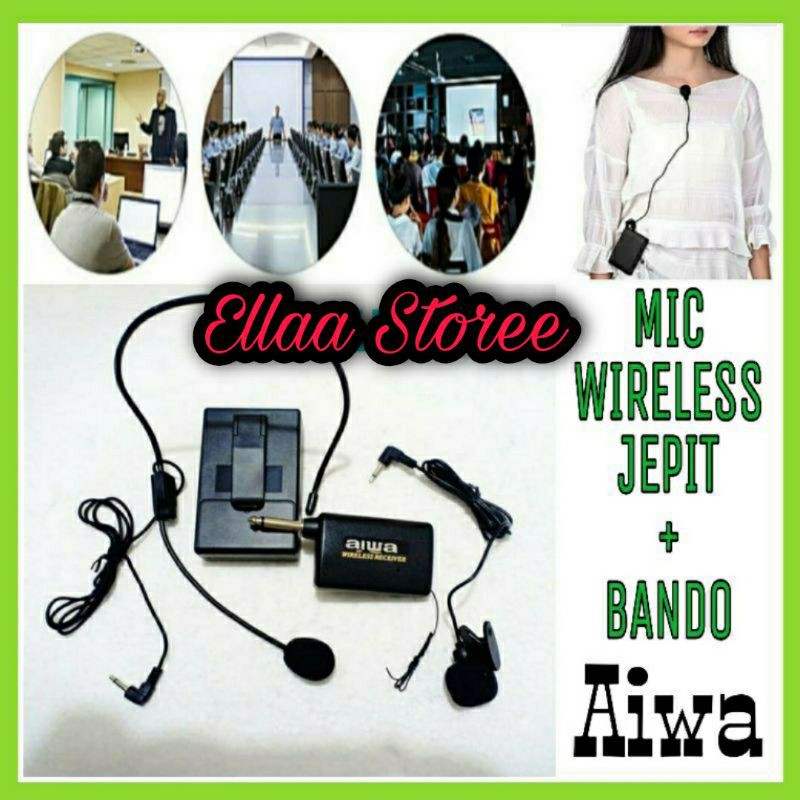 Jual Mic Wireless Imam Jepit Clip On Di Baju / Mic Wireless Bando Aiwa ...