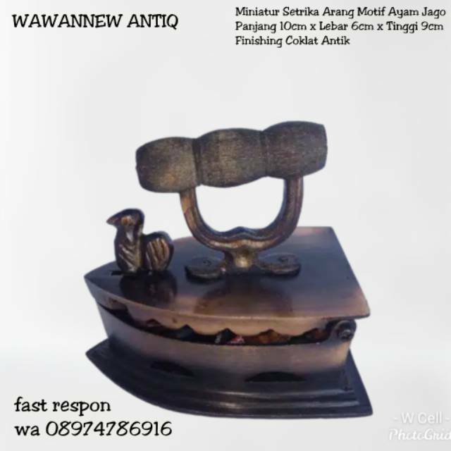 Jual Miniatur Setrika Kuno / Setrika Arang Ayam Jago / Setrika Mini ...